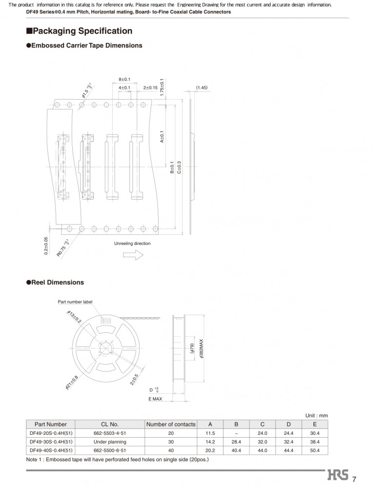 HRS DF49 datasheet page 7