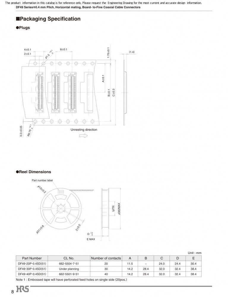 HRS DF49 datasheet page 8