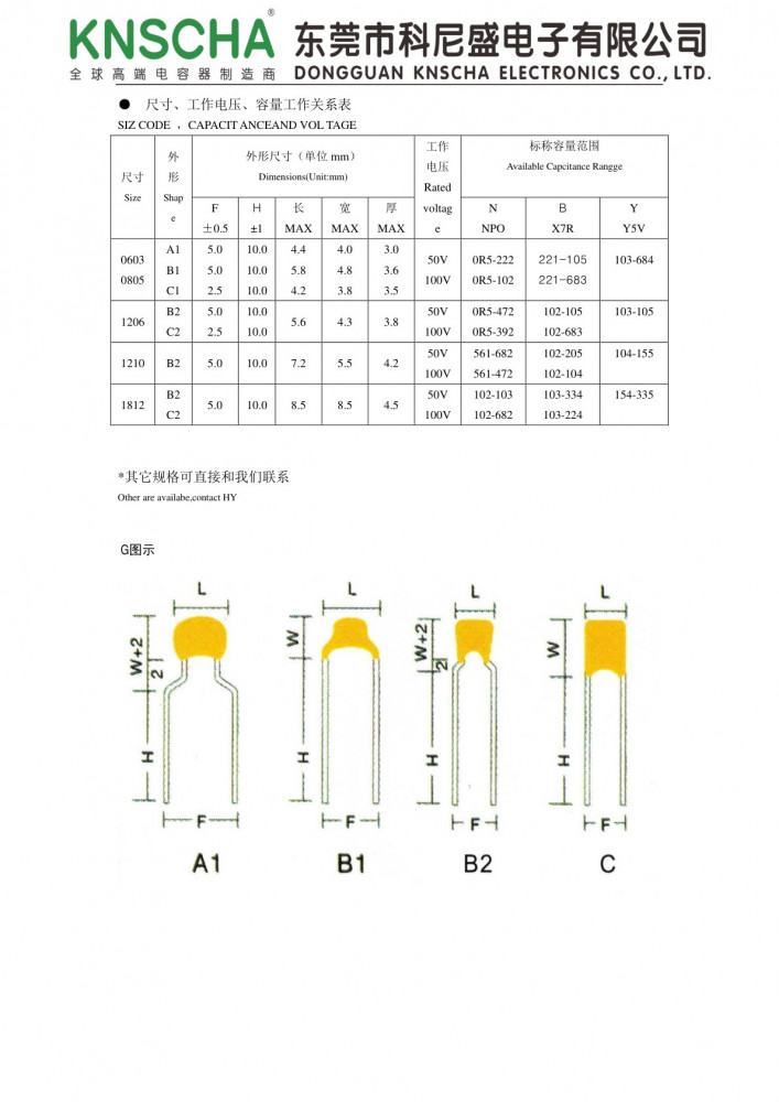 KNSCHA radial leaded MLCC document page 3