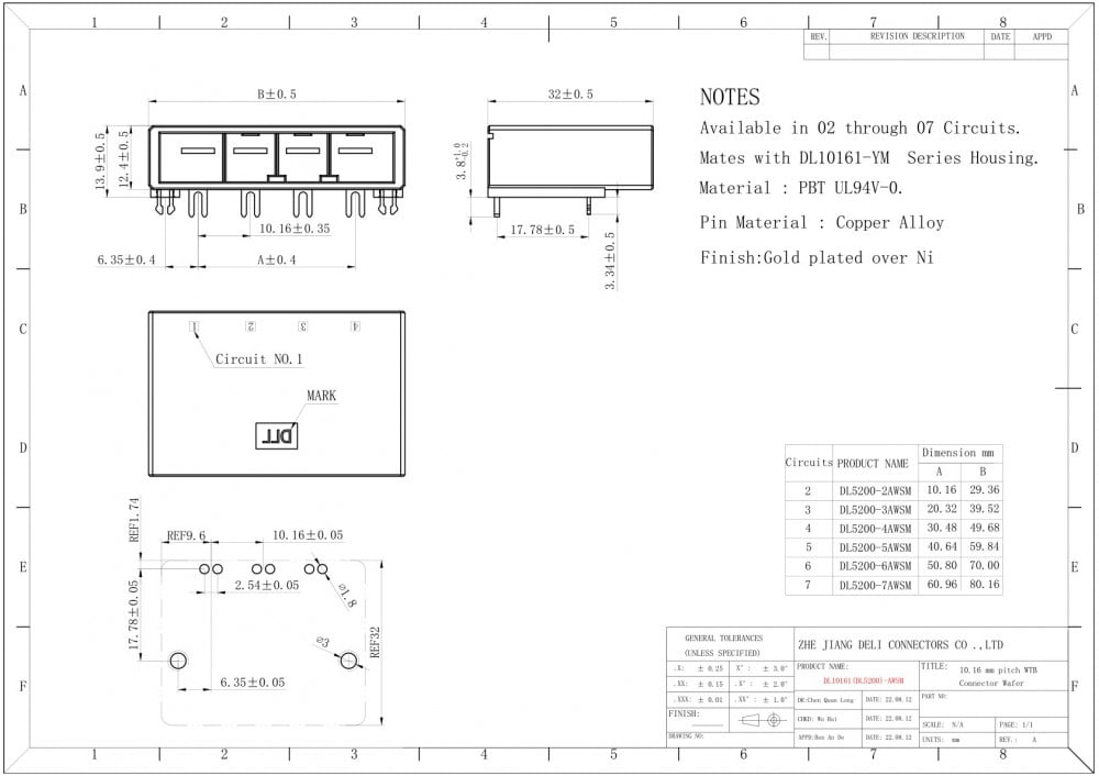 DL5200 technical document page 3