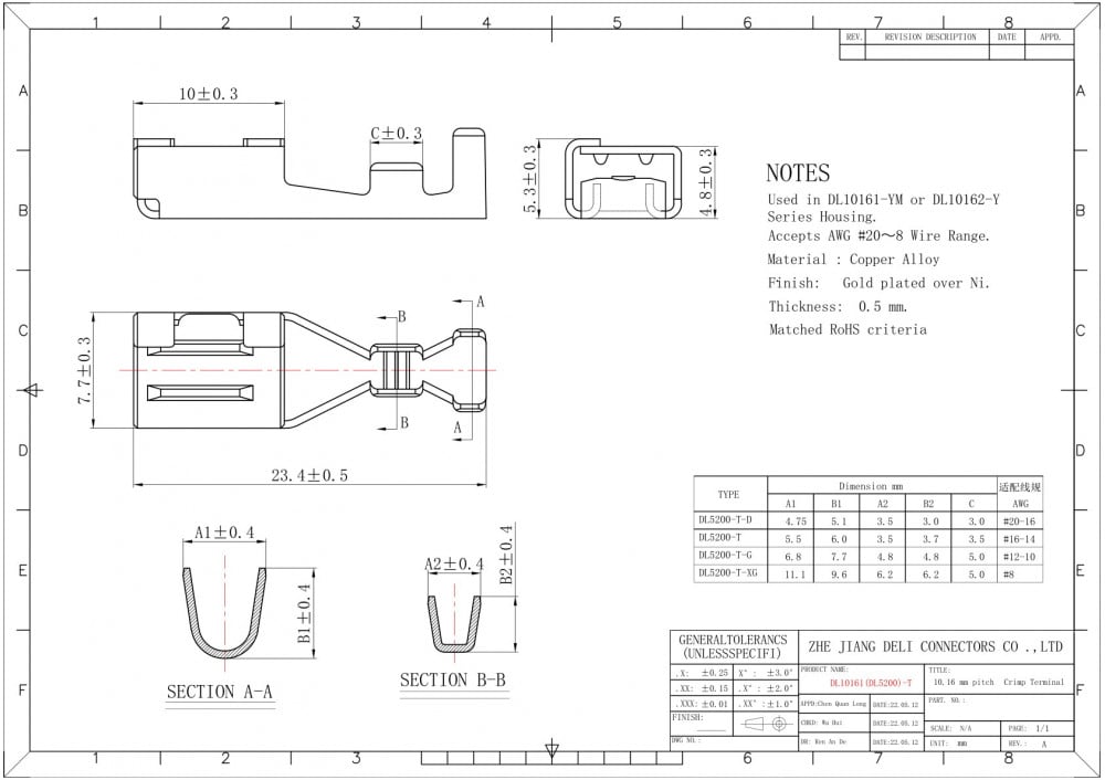 DL5200 technical document page 6