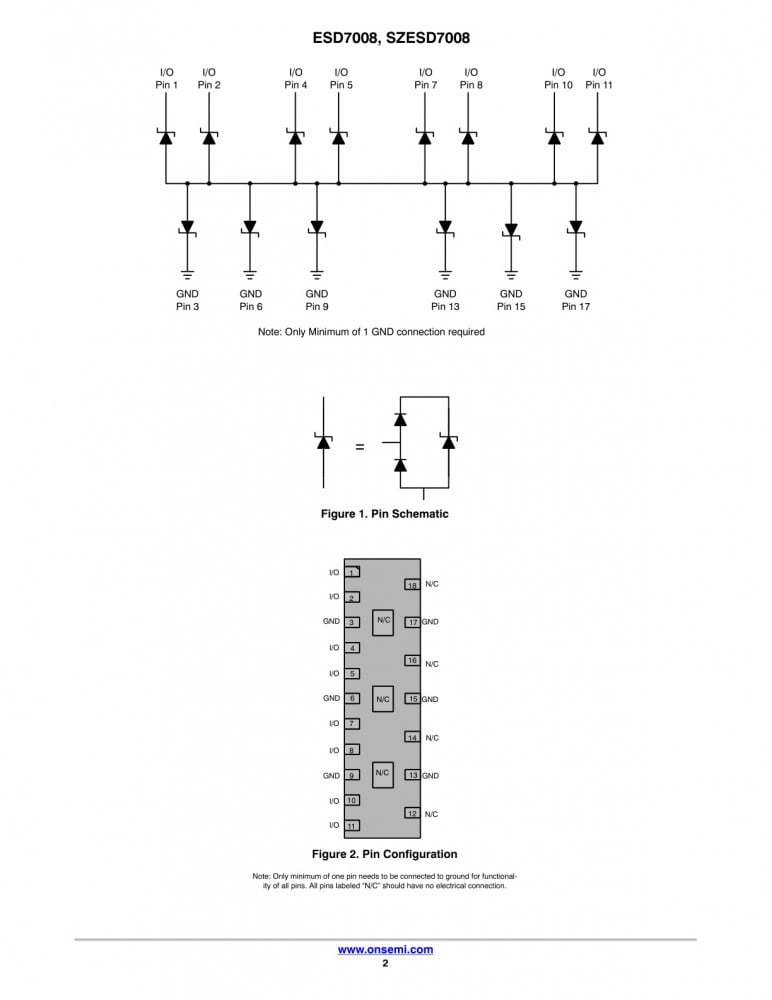 ESD7008MUTAG technical document page 2