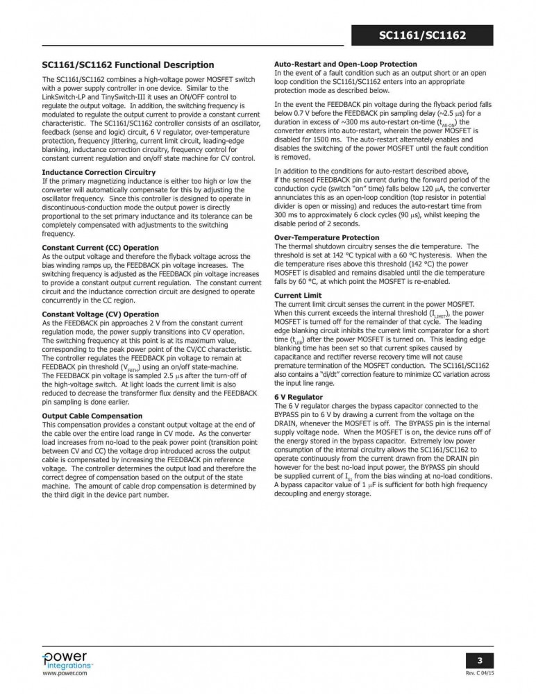 SC1161D1-TL datasheet page 3