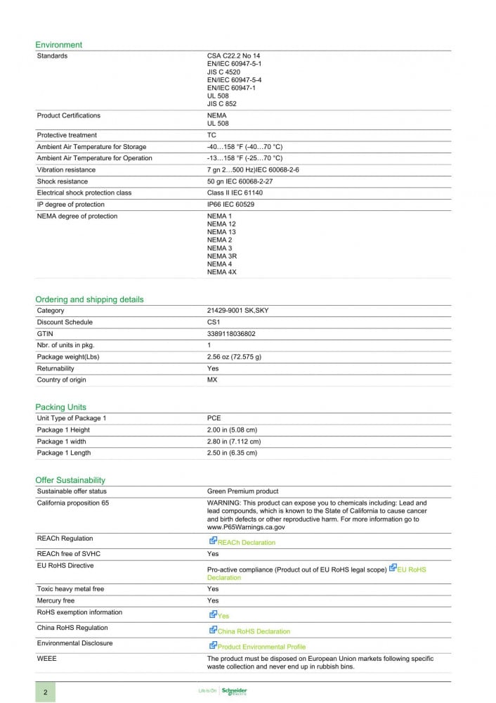 9001SKR3UH13 technical document page 2