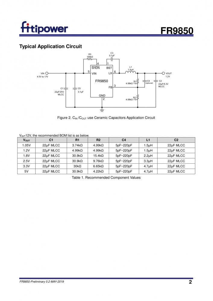 FR9850S6 datasheet page 2