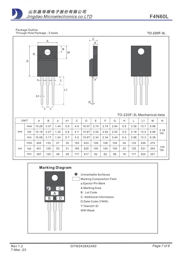 F4N60L datasheet page 7