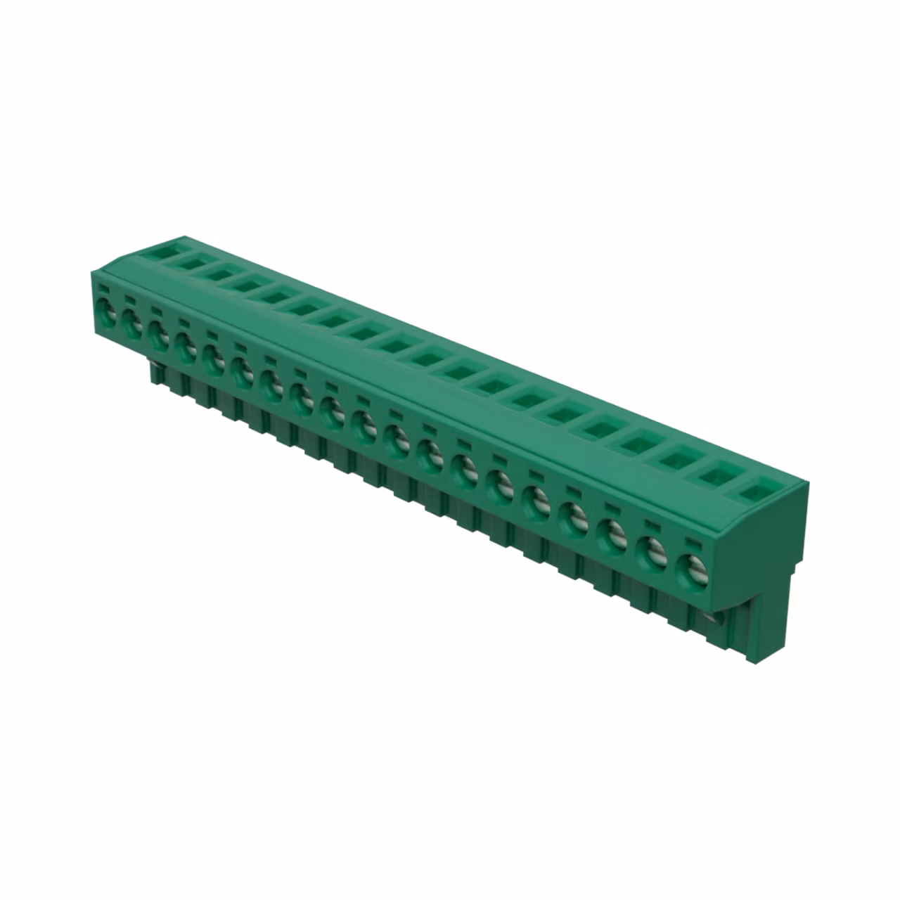 5.08mm Pitch Eurostyle Horizontal Plug, with Reverse Imprinting, Green Housing, 19 Circuits for sale