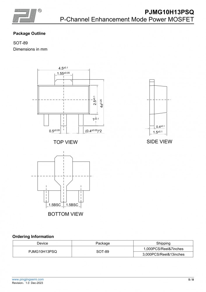 PJMG10H13PSQ datasheet page 5