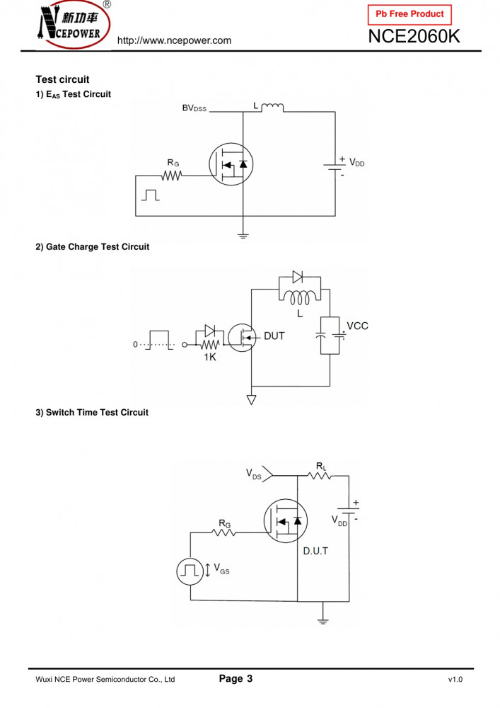NCE2060K datasheet page 3