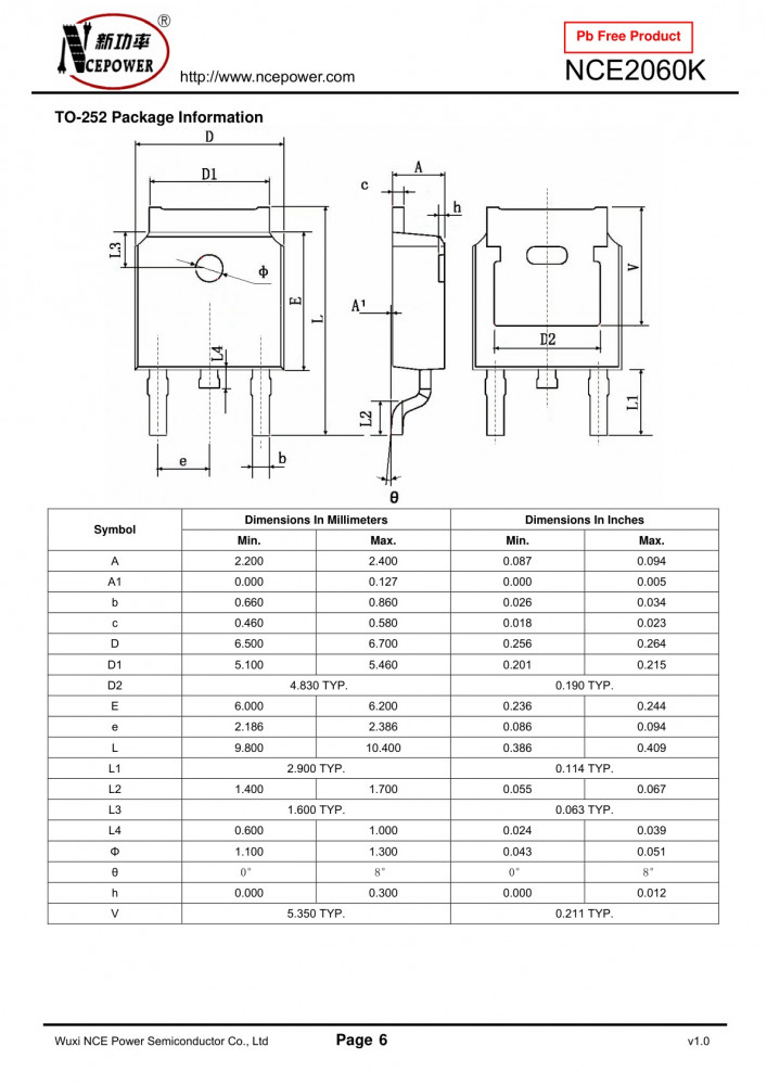 NCE2060K datasheet page 6