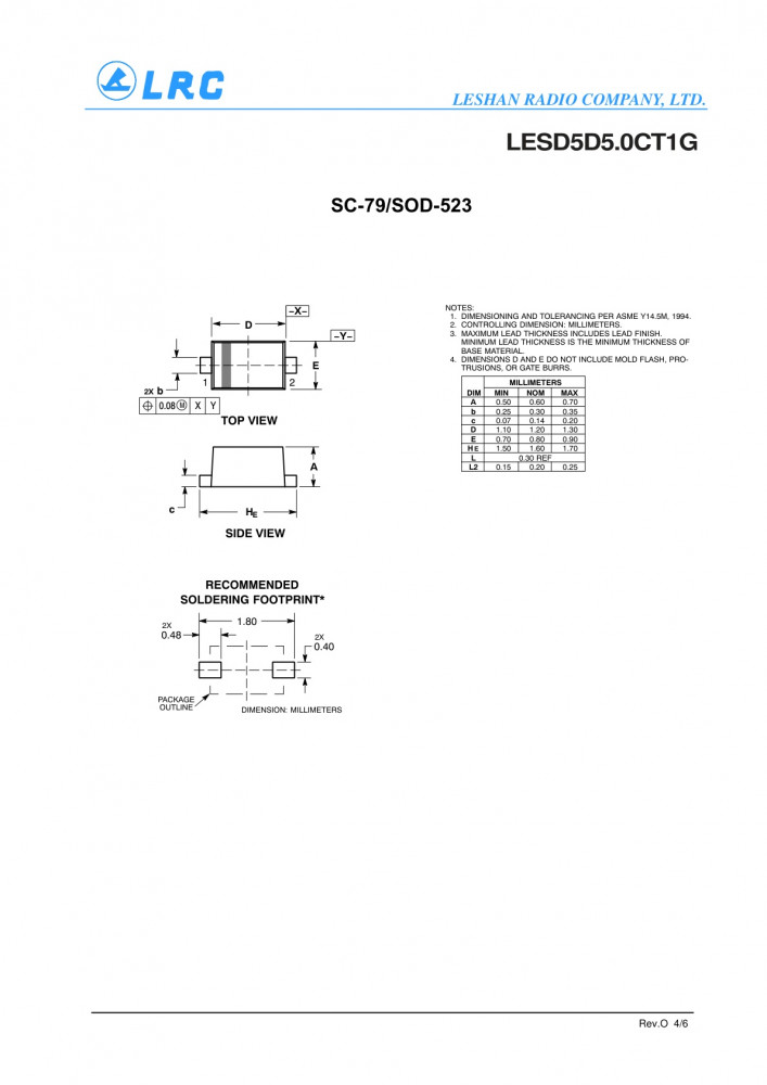 LESD5D5.0CT1G datasheet page 4