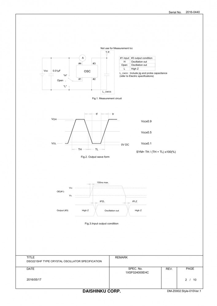 KDS 1XSF024000EHC specification page 3