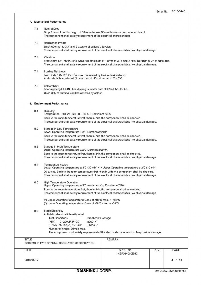 KDS 1XSF024000EHC specification page 5