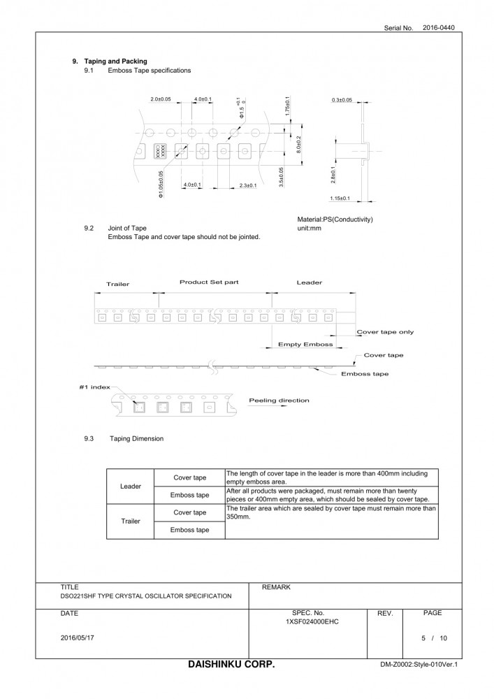 KDS 1XSF024000EHC specification page 6