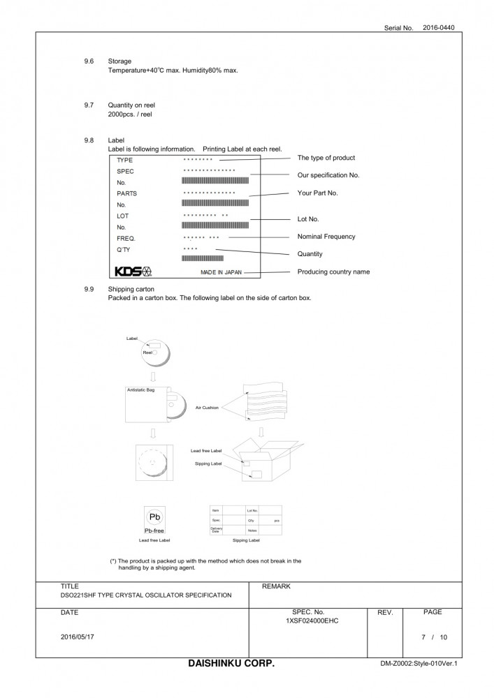 KDS 1XSF024000EHC specification page 8
