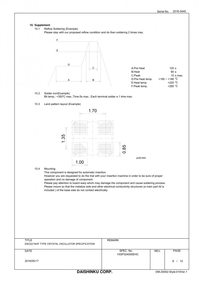 KDS 1XSF024000EHC specification page 9