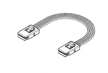 iPass Mini-SAS RA-to-RA x4 Internal Cable Assembly, 30 AWG, 0.50m Length, Backplane-to-Controller, Pinout 1 for sale