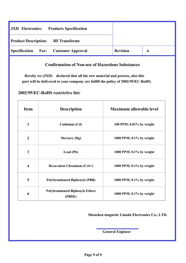 JXDBT3F-434PT-S226-2S specification page 9