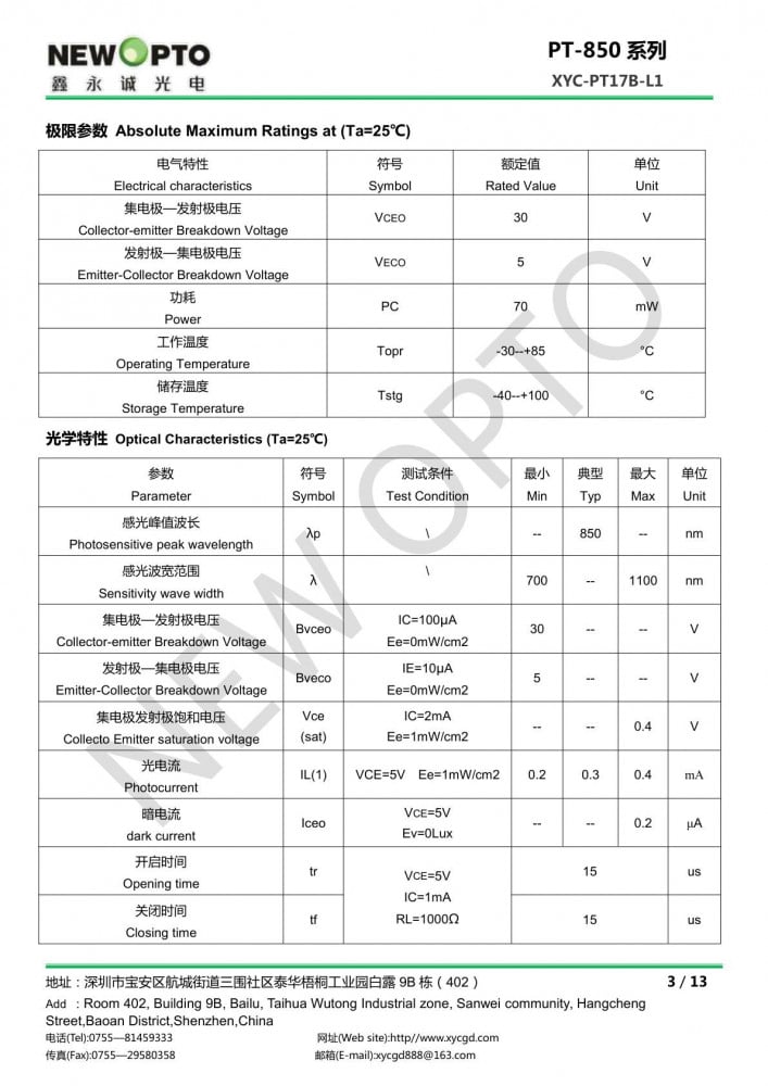 XYC-PT17B-L1 approval document page 3