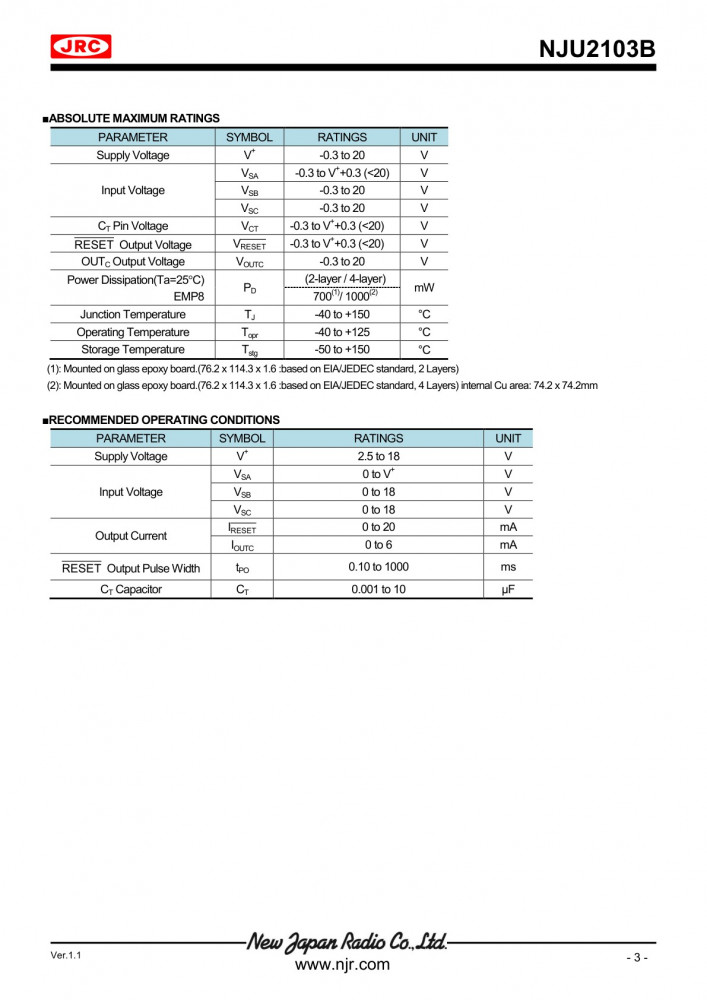 NJU2103B technical document page 3