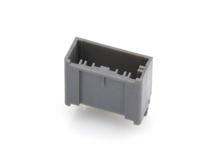 Mini50 Unsealed Vertical Header, UL 94 HB, Single Row, 8 Circuit, Polarization Option C, Dark Gray, Tray