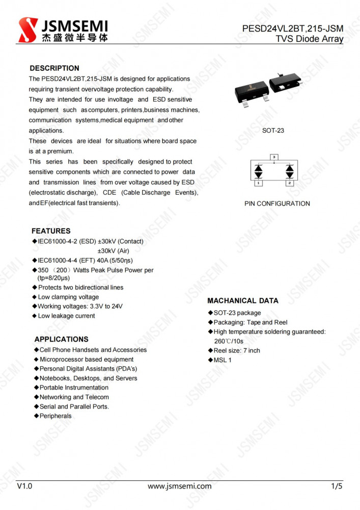 PESD24VL2BT,215-JSM datasheet page 1