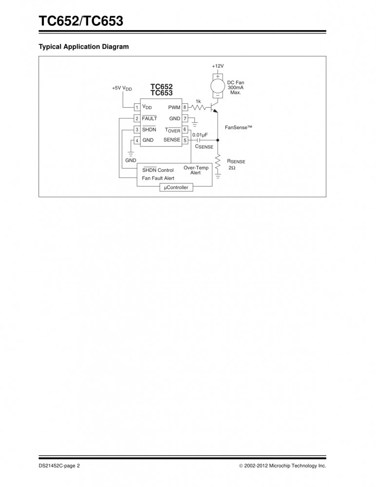 TC652AEVUA datasheet page 2