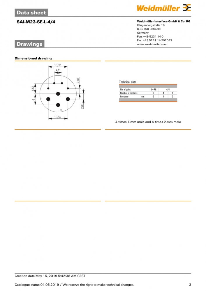 WEIDMULLER 1170380000 technical document page 3