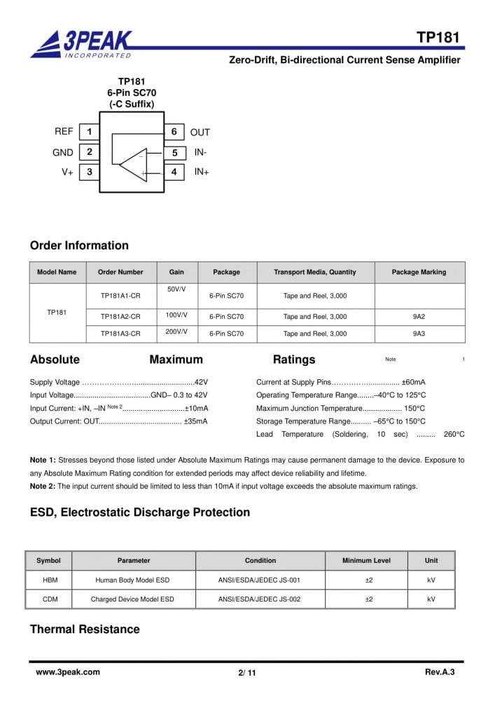 TP181A3-CR datasheet page 2
