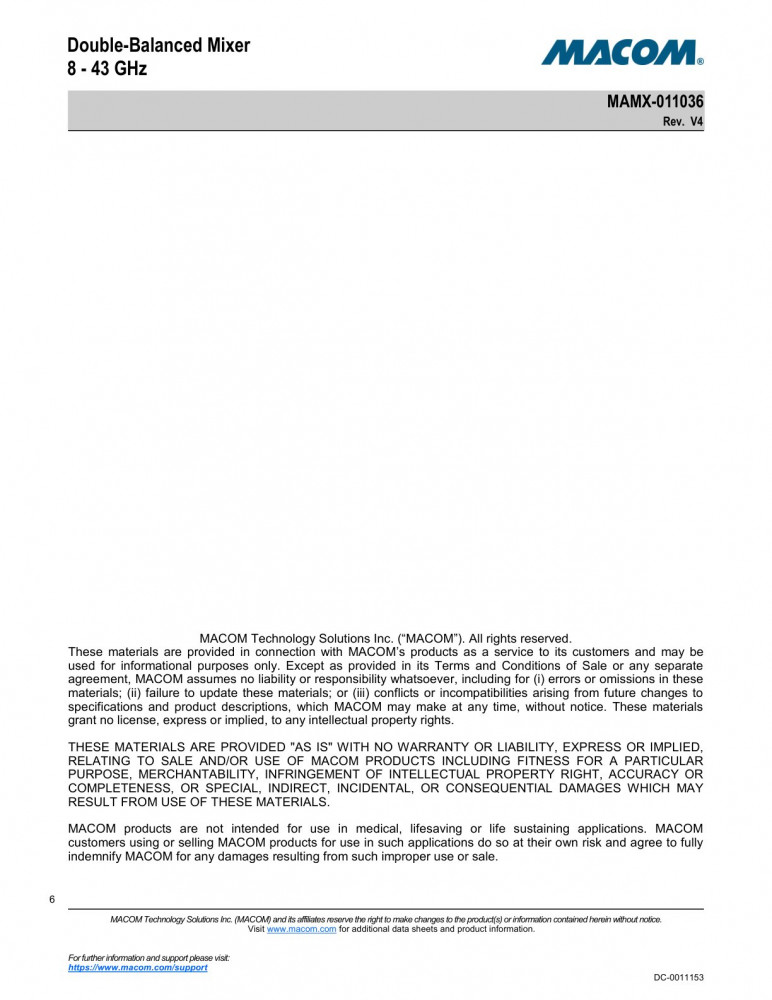 MAMX-011036 datasheet page 6