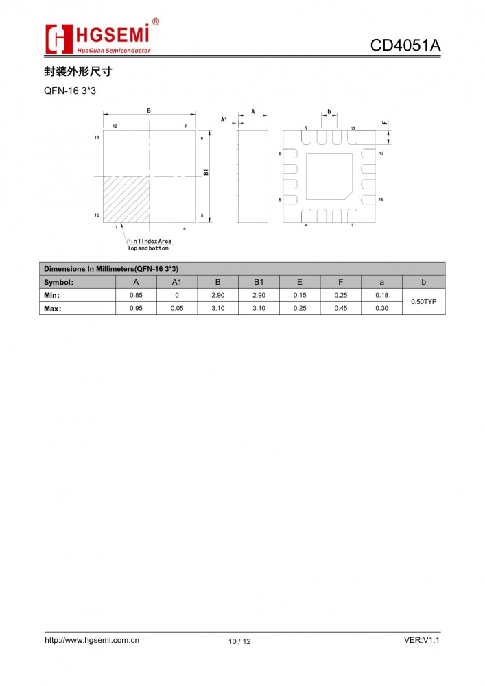 CD4051AMS/TR datasheet page 10