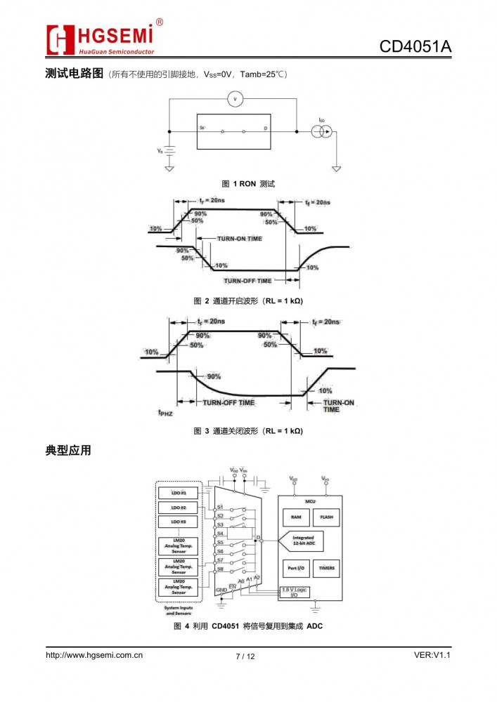 CD4051AMS/TR datasheet page 7