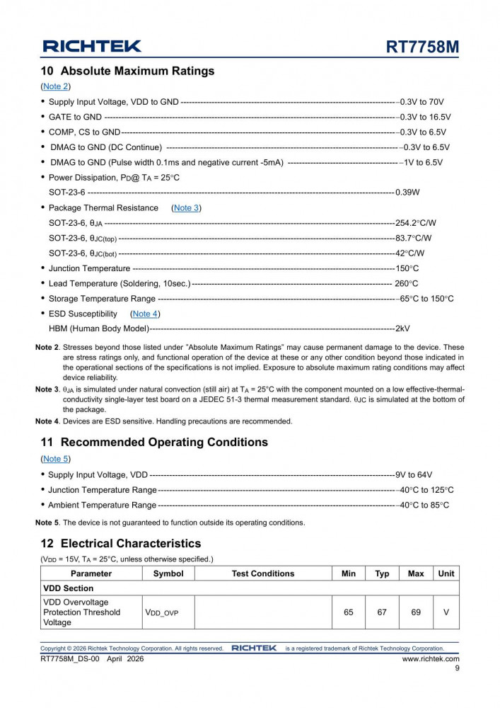 RT7758M datasheet page 9