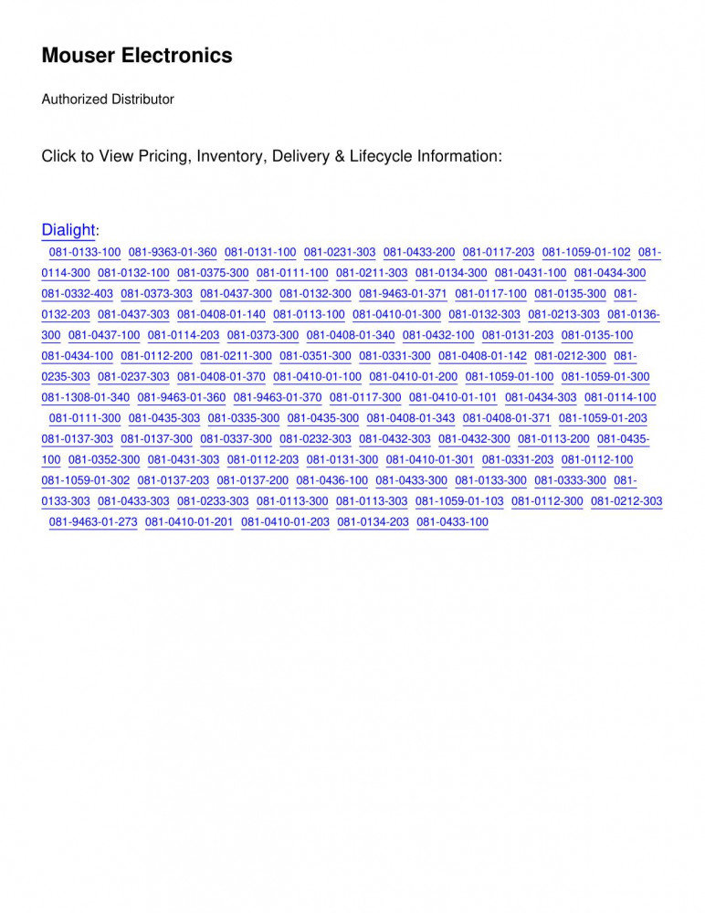 Dialight miniature incandescent indicator documentation page 2