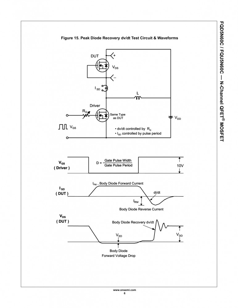 FQD5N60CTM datasheet page 6