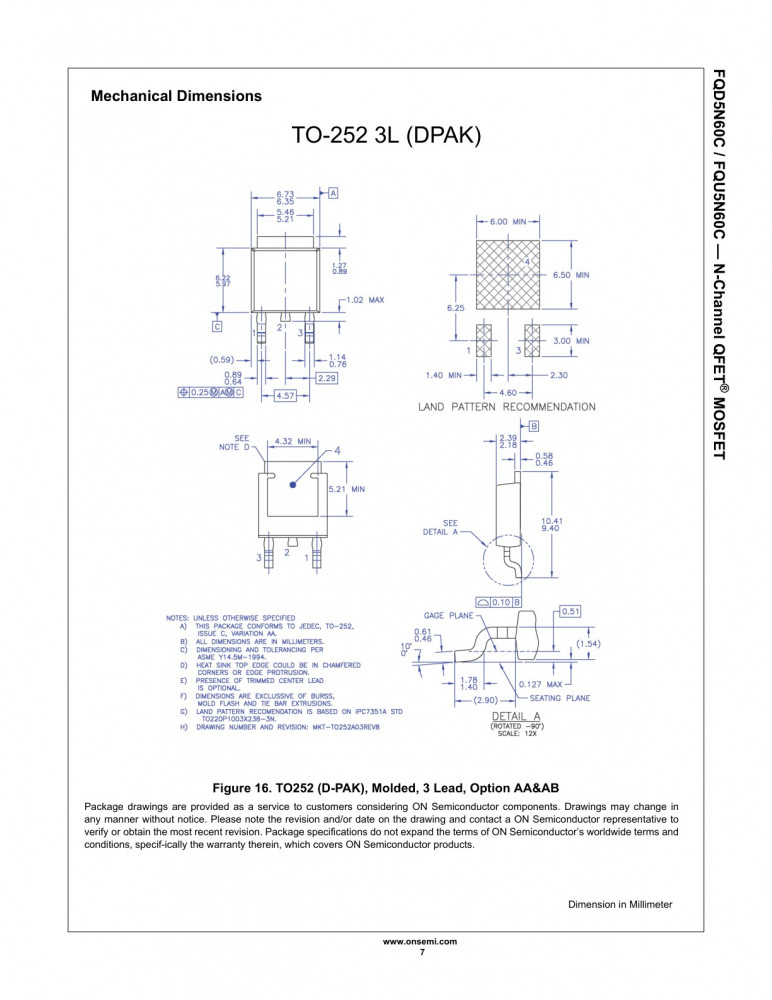 FQD5N60CTM datasheet page 7