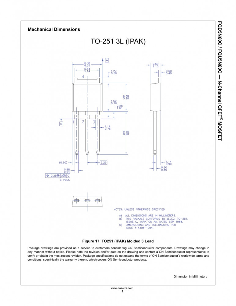 FQD5N60CTM datasheet page 8