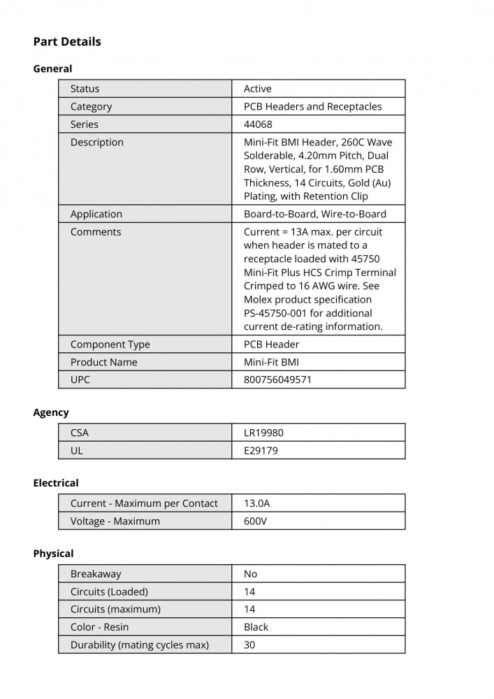 MOLEX 440680017 product document preview, page 2