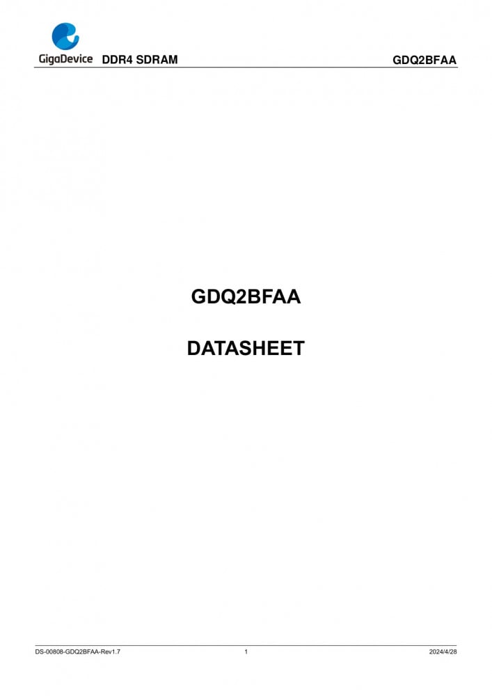 GDQ2BFAA datasheet page 1