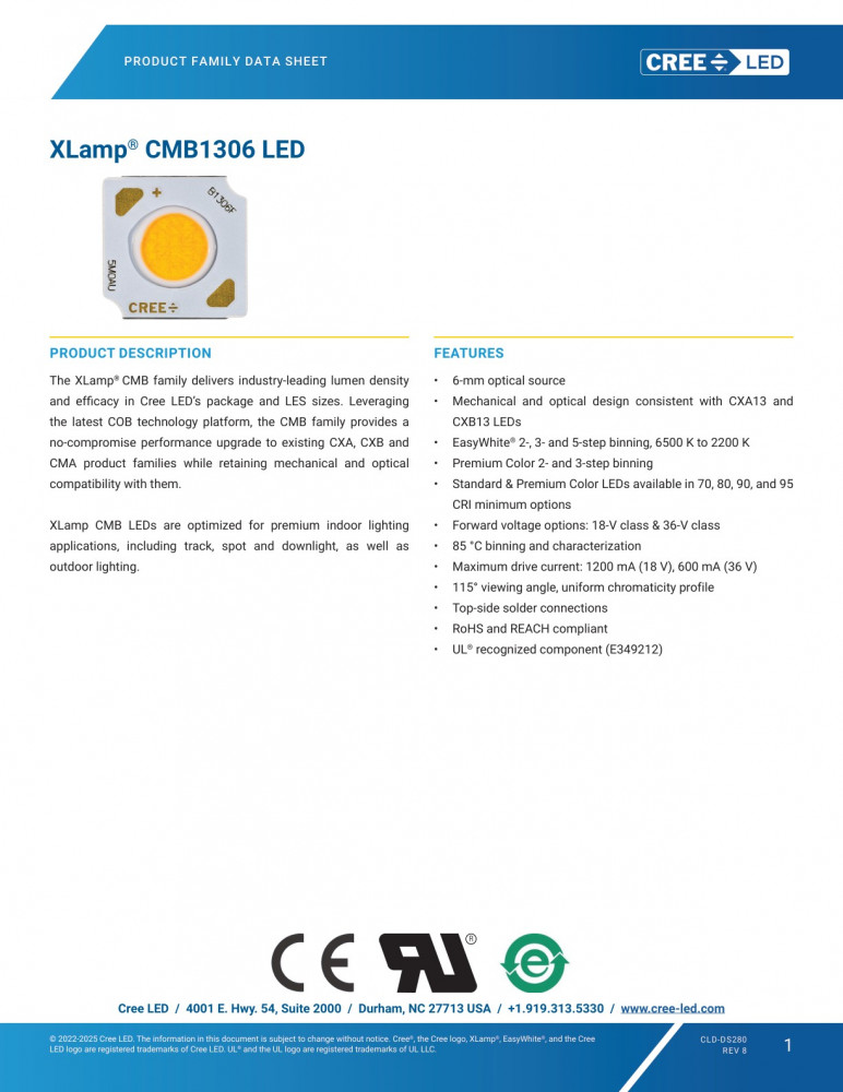 CMB1306 datasheet page 1