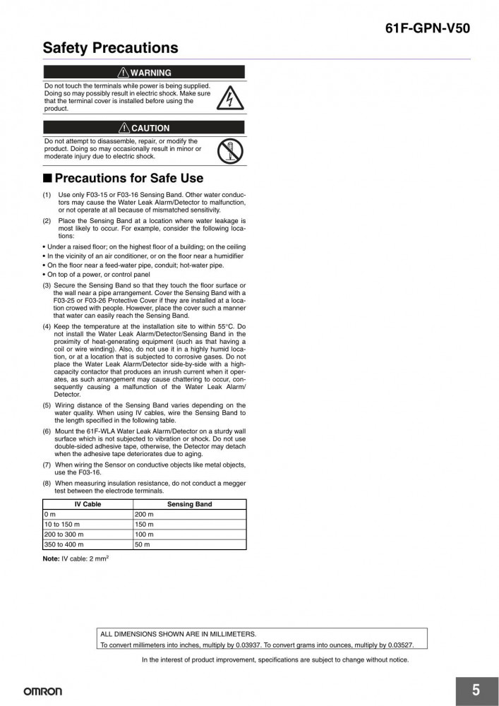 61F-GPN-V50 technical document page 5