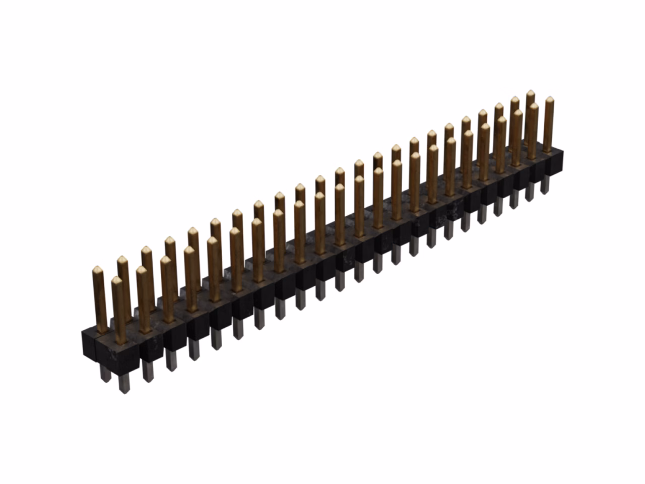 C-Grid Header, 2.54mm Pitch, Through Hole, Dual Row, Vertical, 46 Circuits, 0.38µm Gold (Au) Plating, Tray Packaging, Lead-Free for sale