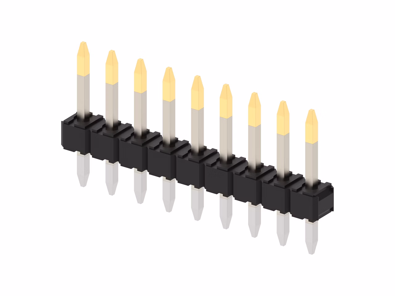KK 254 Breakaway Header, Vertical, 9 Circuits, 0.76µm Gold (Au) Plating, Mating Pin Length 6.09mm, Bag for sale