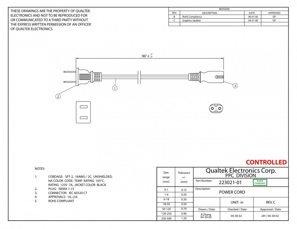 223021-01 power cord technical drawing