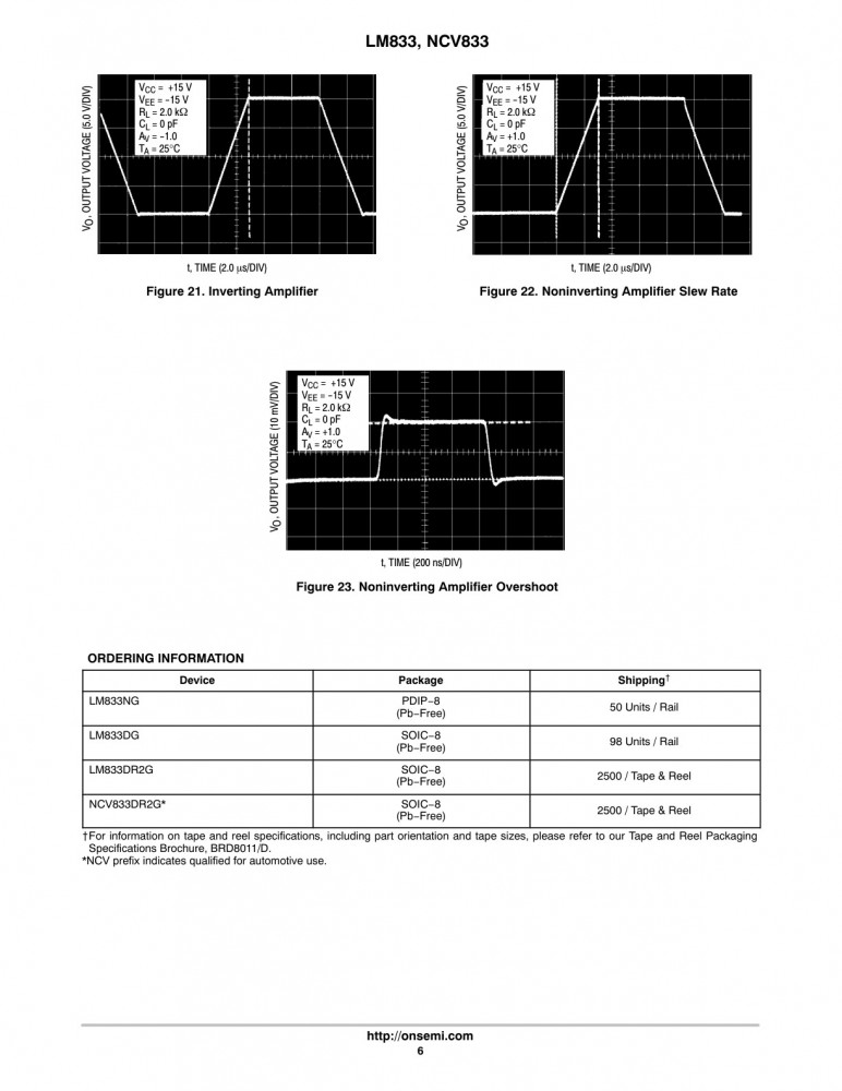 LM833DR2G datasheet page 6