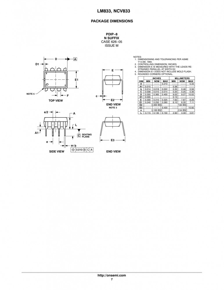 LM833DR2G datasheet page 7