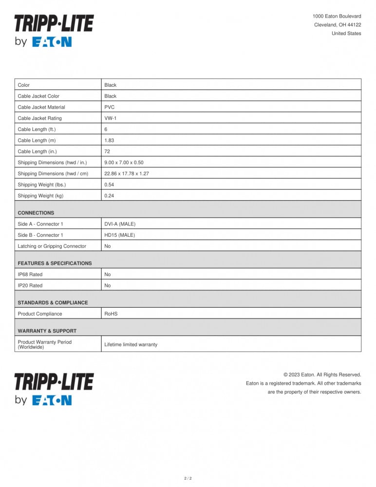 EATON P556-006 product documentation page 2