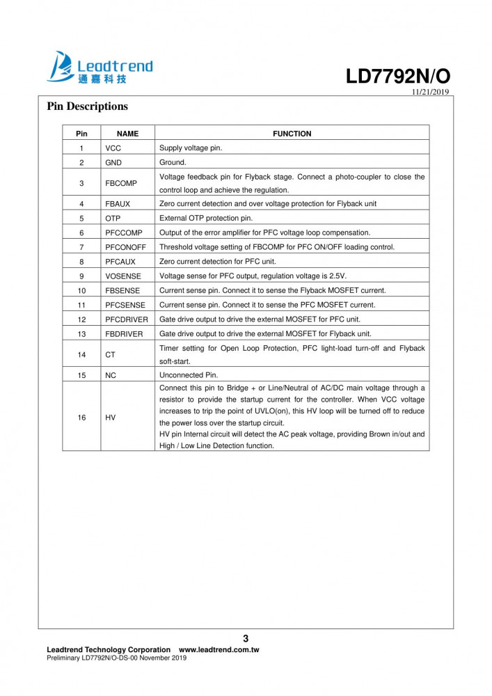 LD7792N datasheet page 3