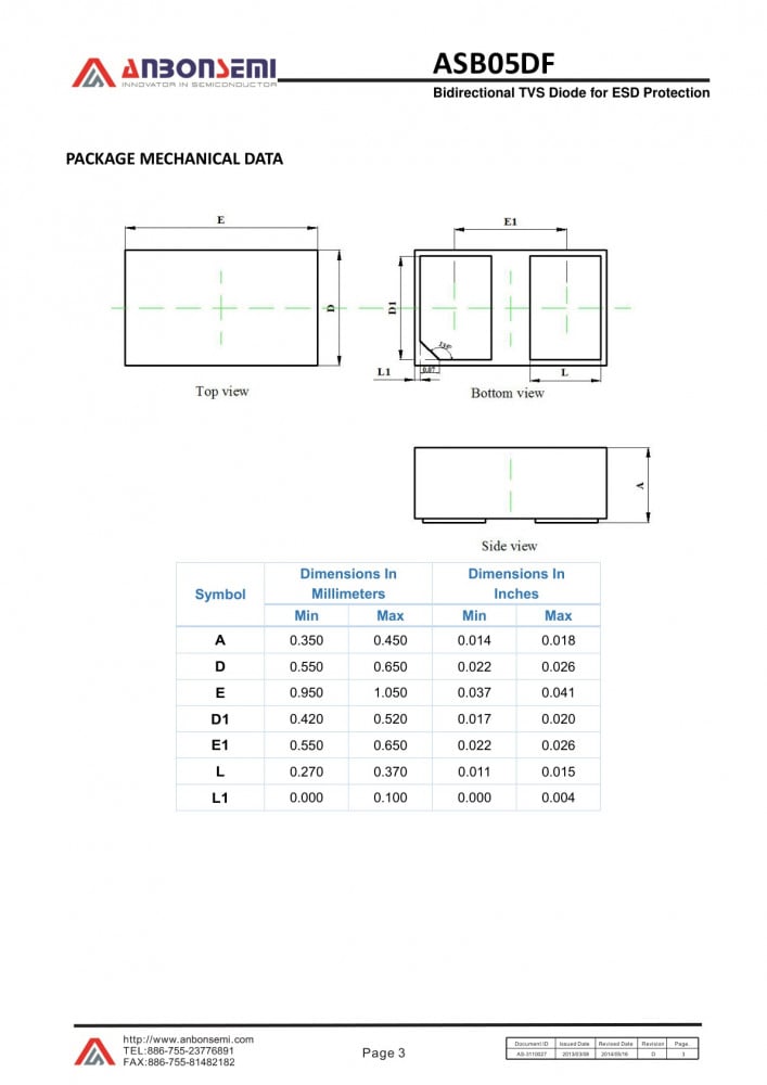 ASB05DF datasheet page 3