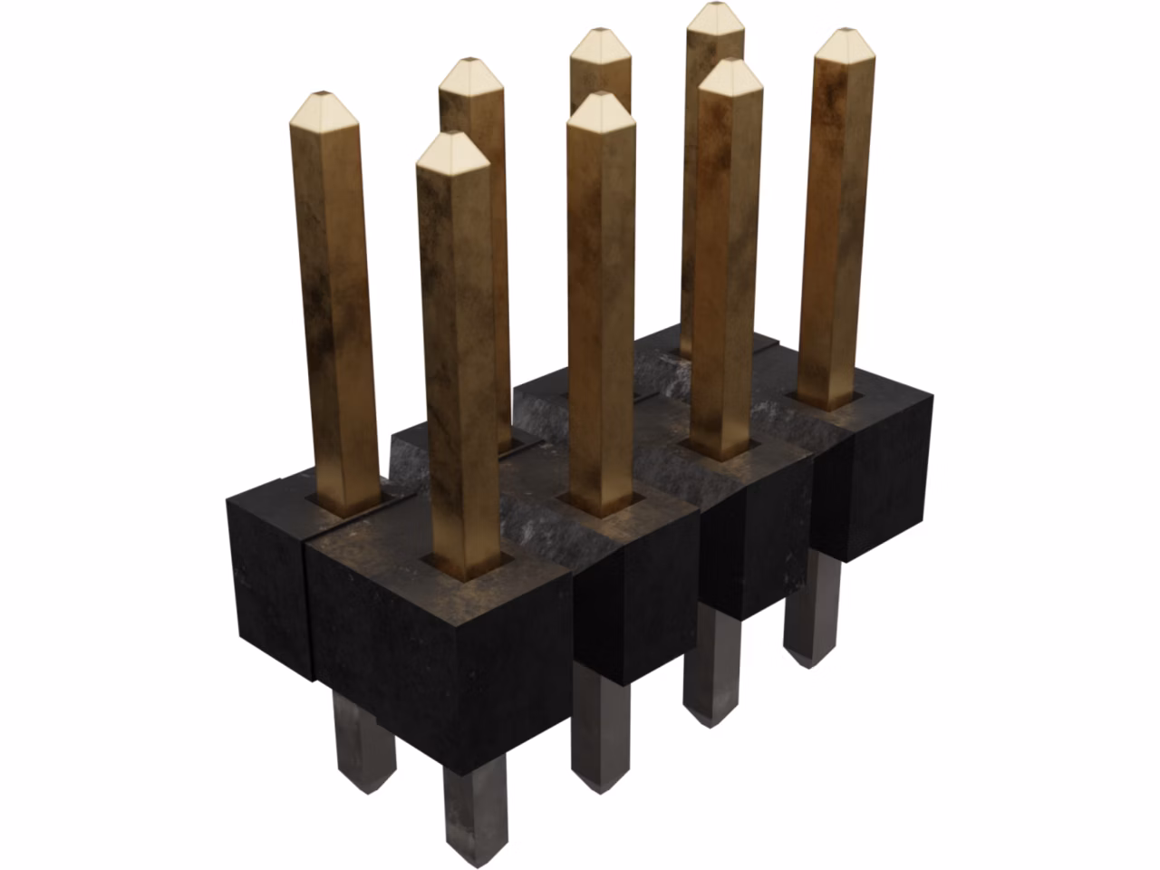 C-Grid Header, 2.54mm Pitch, Through Hole, Dual Row, Vertical, 8 Circuits, 0.25µm Gold (Au) Plating, Tray Packaging, Lead-Free for sale